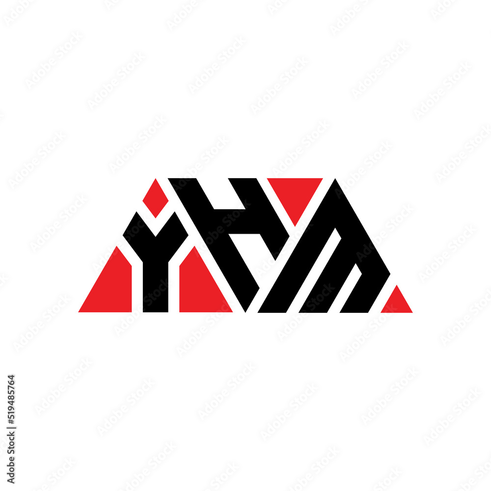YHM triangle letter logo design with triangle shape. YHM triangle logo ...