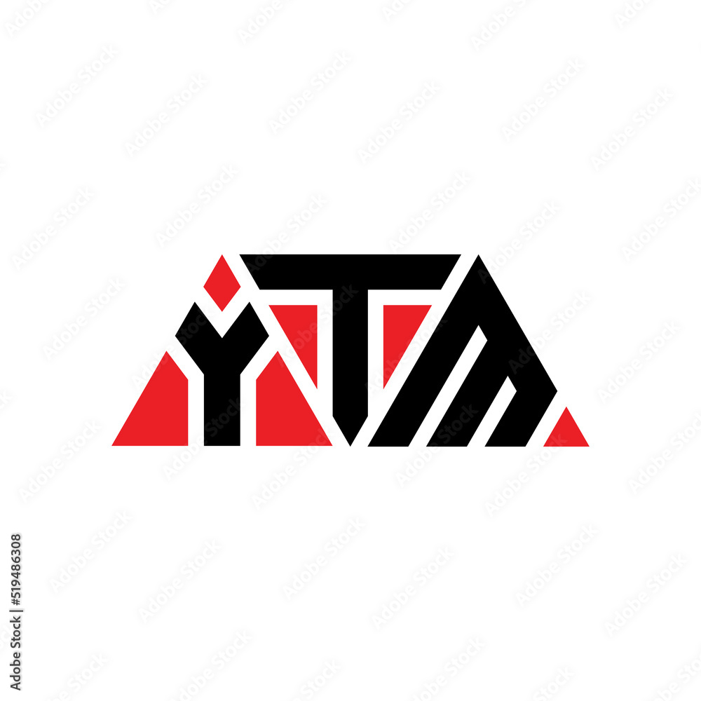 YTM triangle letter logo design with triangle shape. YTM triangle logo ...