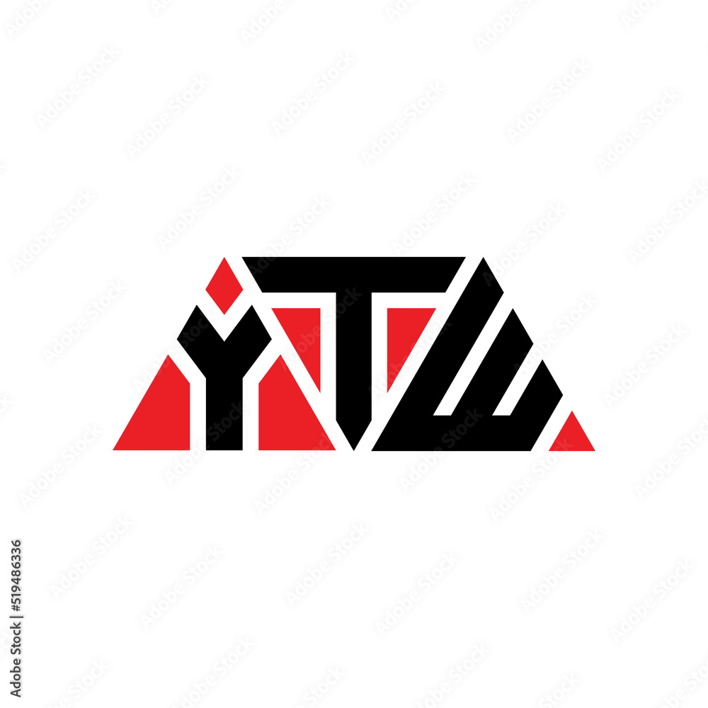 YTW triangle letter logo design with triangle shape. YTW triangle logo ...