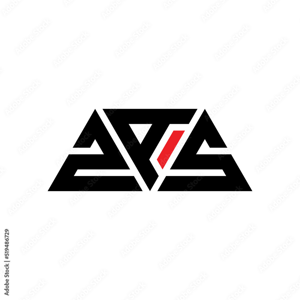 ZAS triangle letter logo design with triangle shape. ZAS triangle logo ...