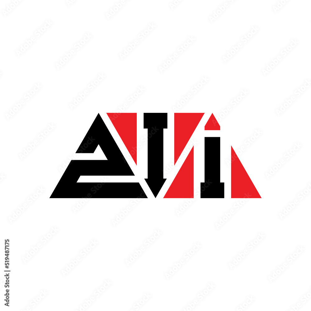 ZII triangle letter logo design with triangle shape. ZII triangle logo ...