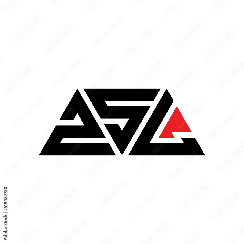 ZSL triangle letter logo design with triangle shape. ZSL triangle logo ...