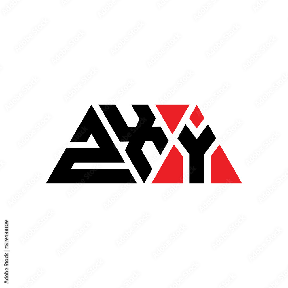 ZXY triangle letter logo design with triangle shape. ZXY triangle logo ...