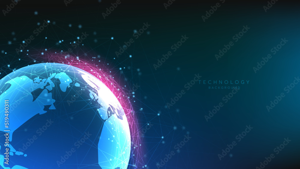 Hi-tech digital technology futuristic circuit digital. Abstract ...