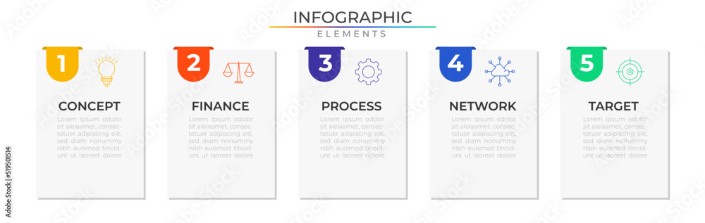 Modern infographic elements concept design vector with icons. Business ...