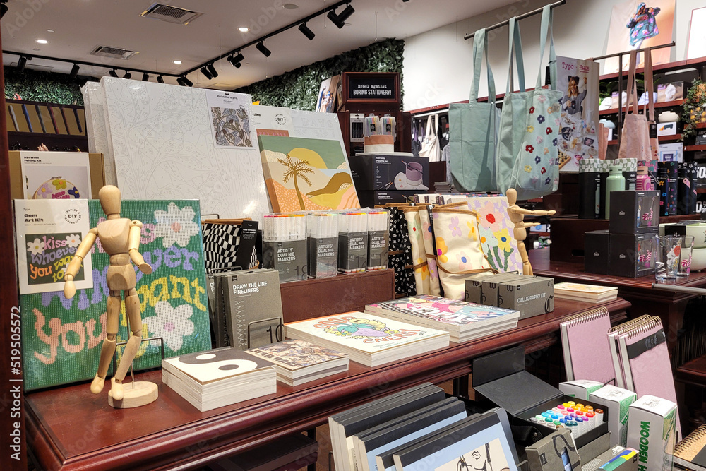 PENANG, MALAYSIA - 26 MAY 2022: Interior view of Typo store in Penang ...
