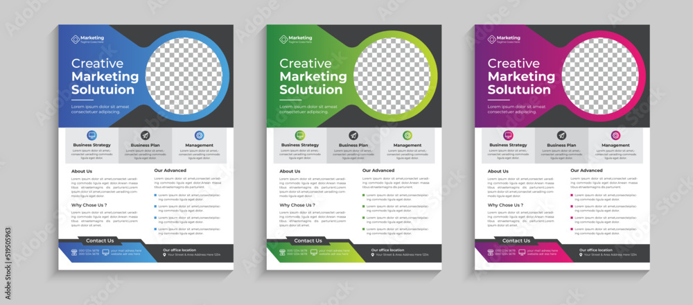 Corporate Business Flyer brochure, pamphlet cover design, layout ...