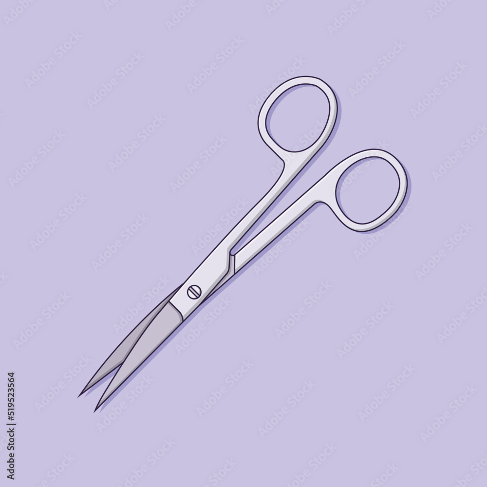 Surgical Scissors Vector Icon Illustration. Treatment Tool Vector. Flat ...