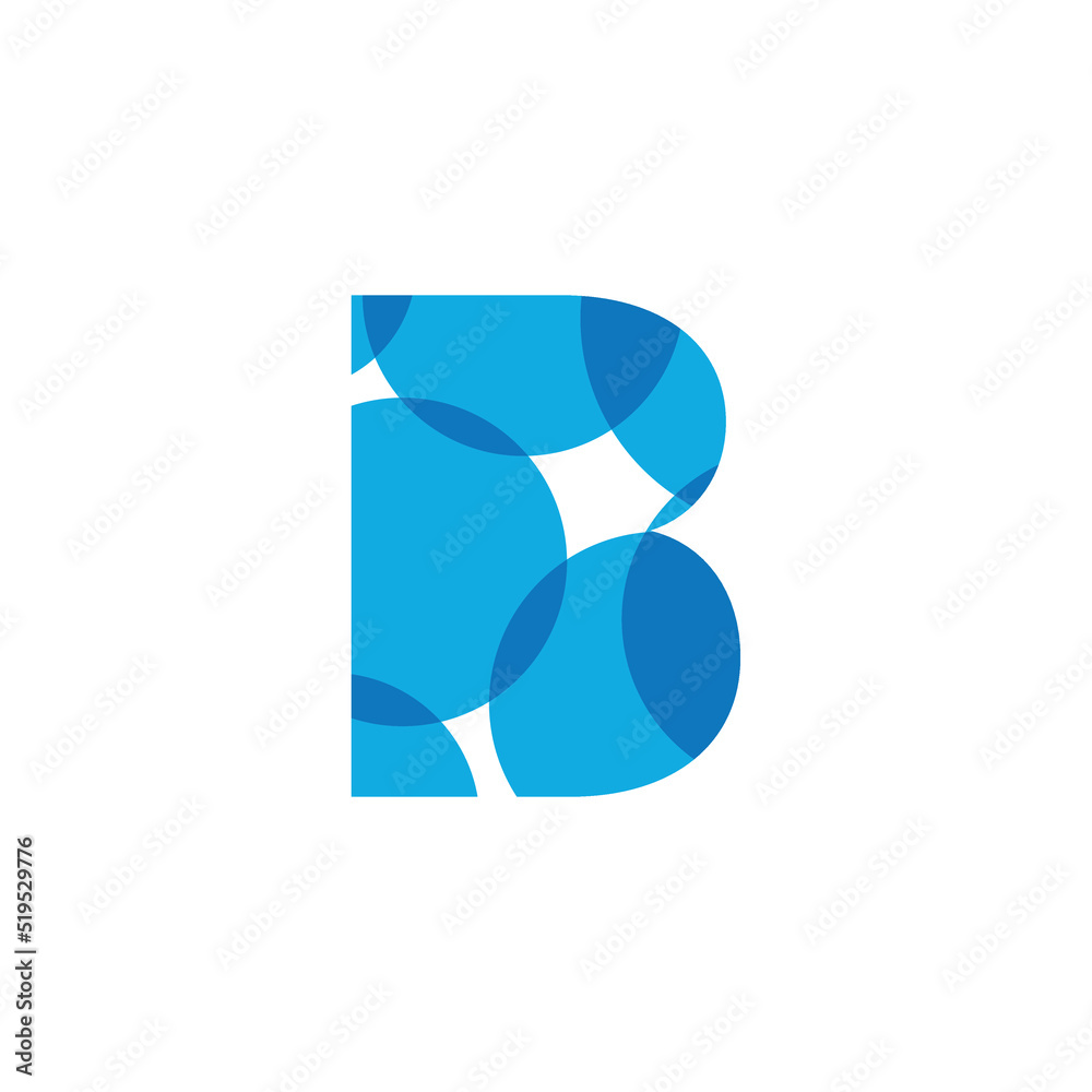 Letter B Logo made of bubbles Stock Vector | Adobe Stock