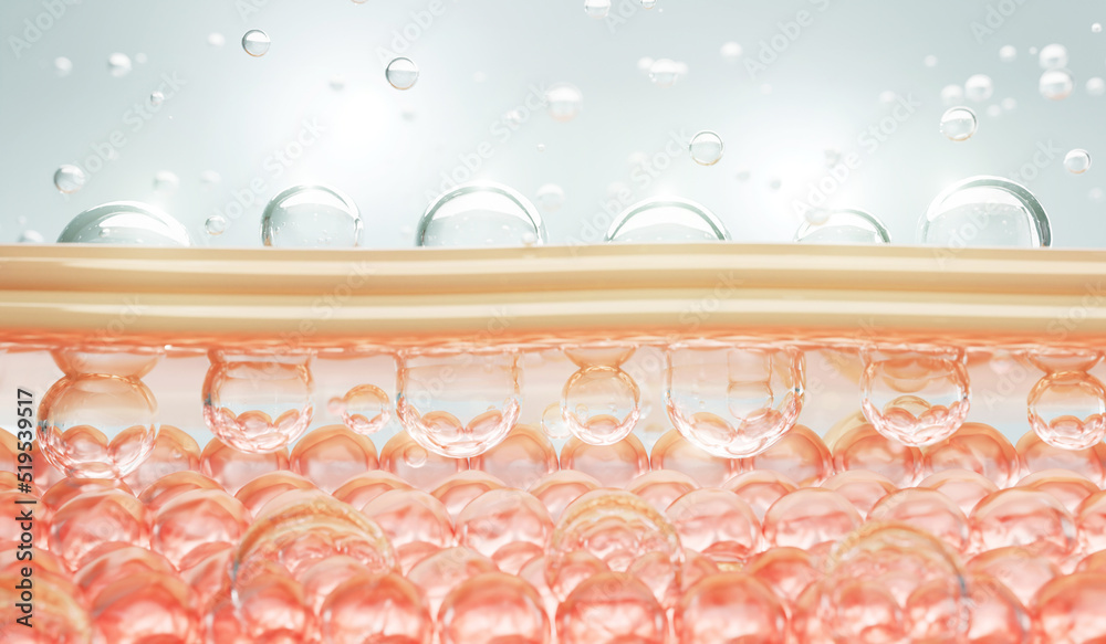 serum and vitamin through the skin layer for repair wrinkles skin ...