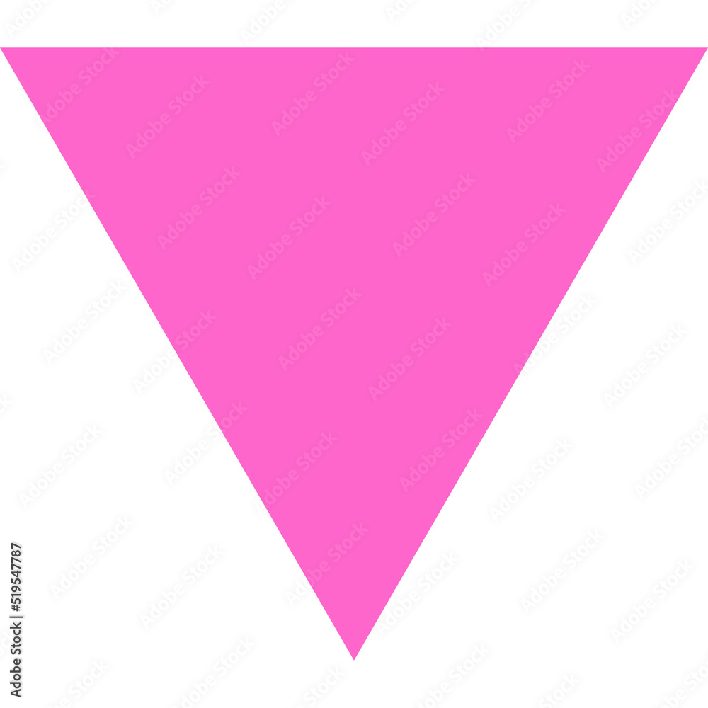 Pink Triangle Icon. Vector Illustration. Stock Vector | Adobe Stock