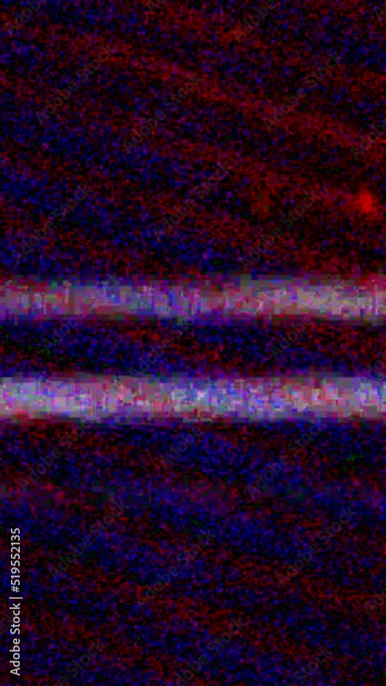 Distorted analogue TV signal as retro technology background, RGB ...