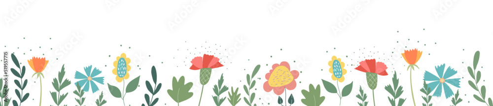 Modern flowers banner, great design for any purposes. Vector drawing ...
