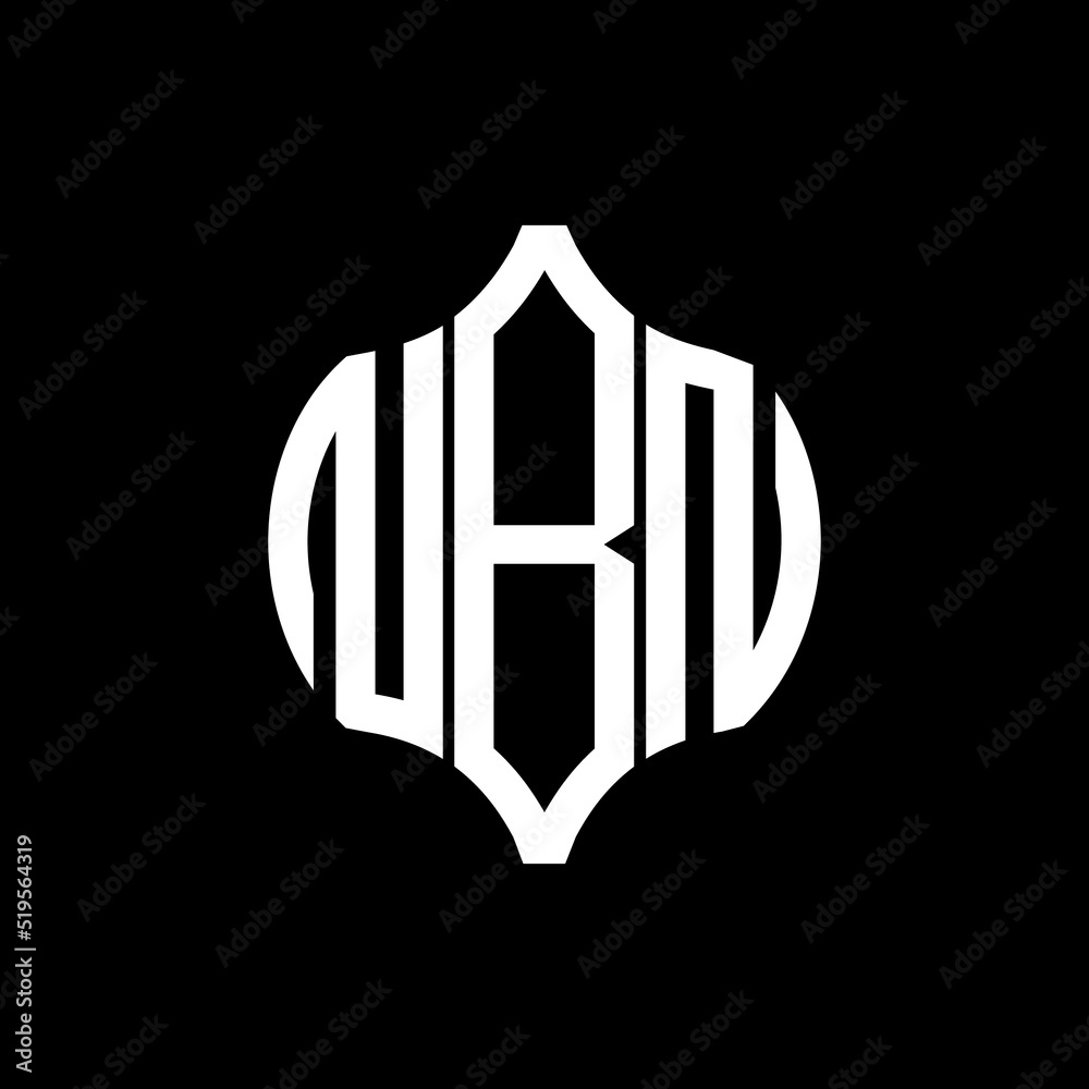 NBN letter logo. NBN best black background vector image. NBN Monogram ...