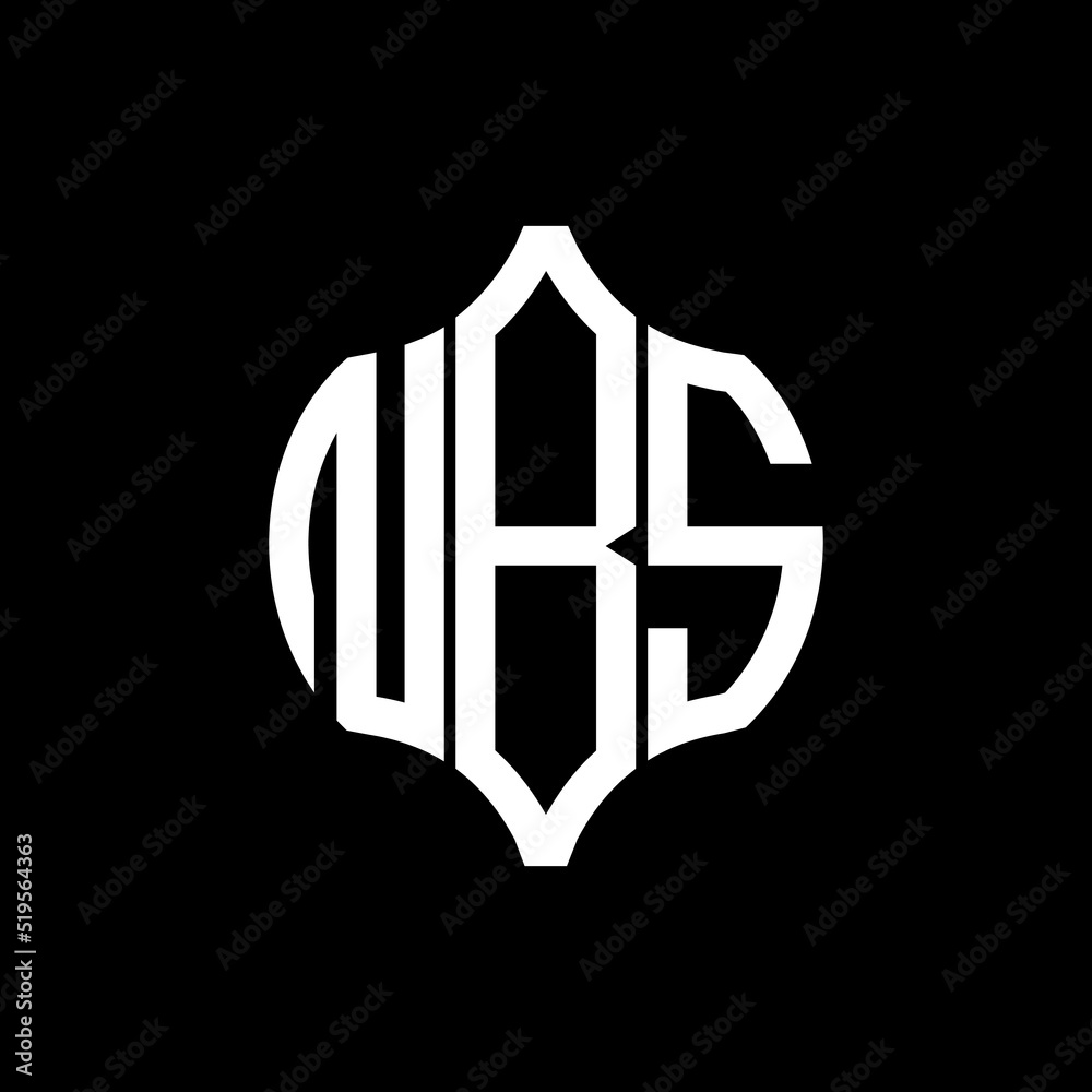 NBS letter logo. NBS best black background vector image. NBS Monogram logo design for ...