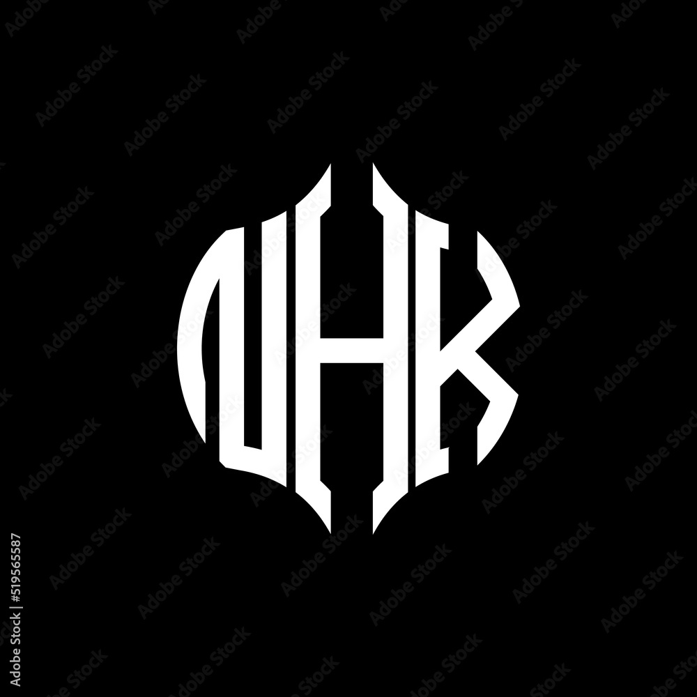 Vecteur Stock NHK letter logo. NHK best black background vector image ...