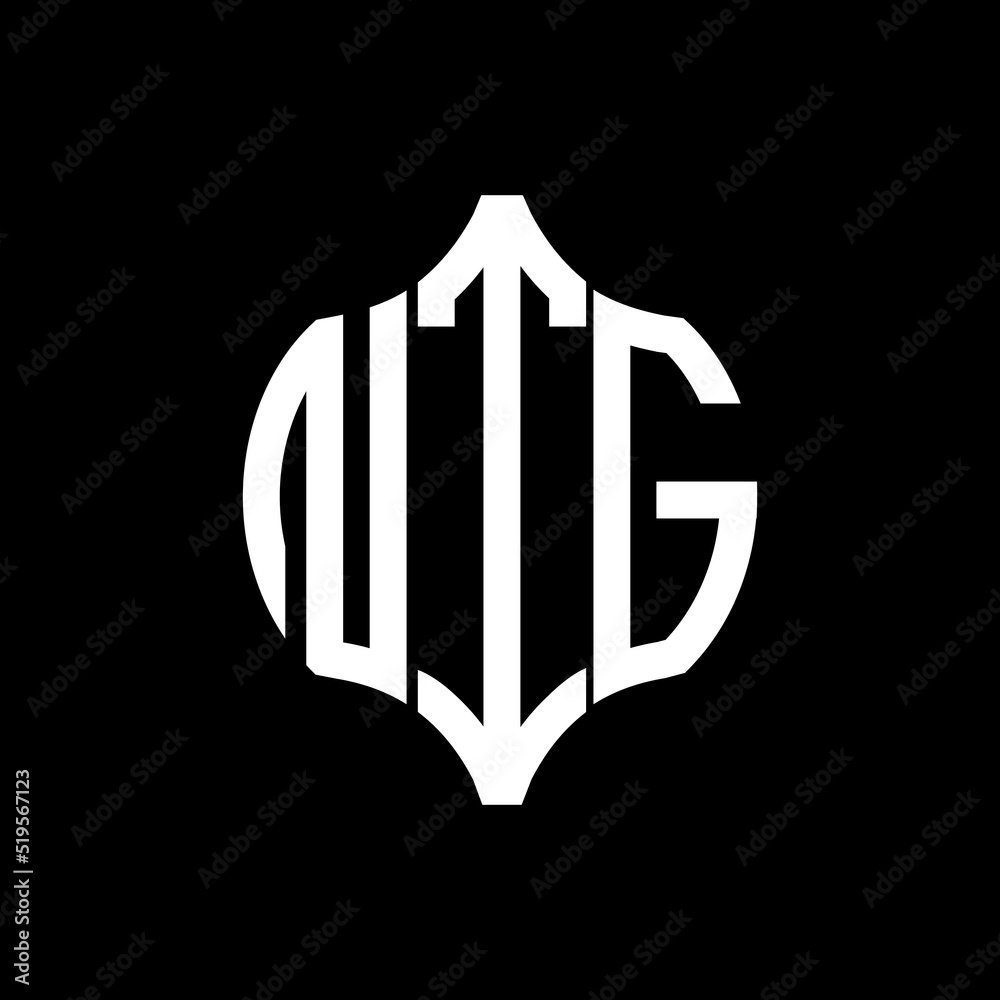 NTG letter logo. NTG best black background vector image. NTG Monogram ...