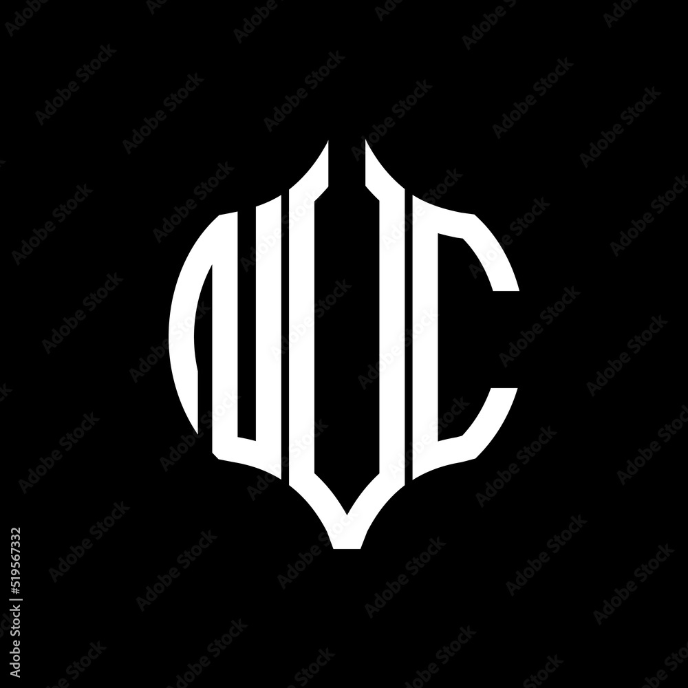 NVC letter logo. NVC best black background vector image. NVC Monogram ...
