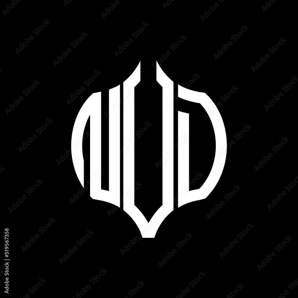 NVD letter logo. NVD best black background vector image. NVD Monogram ...