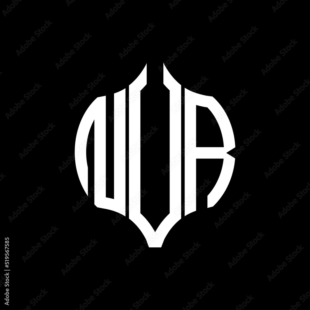 NVR letter logo. NVR best black background vector image. NVR Monogram ...