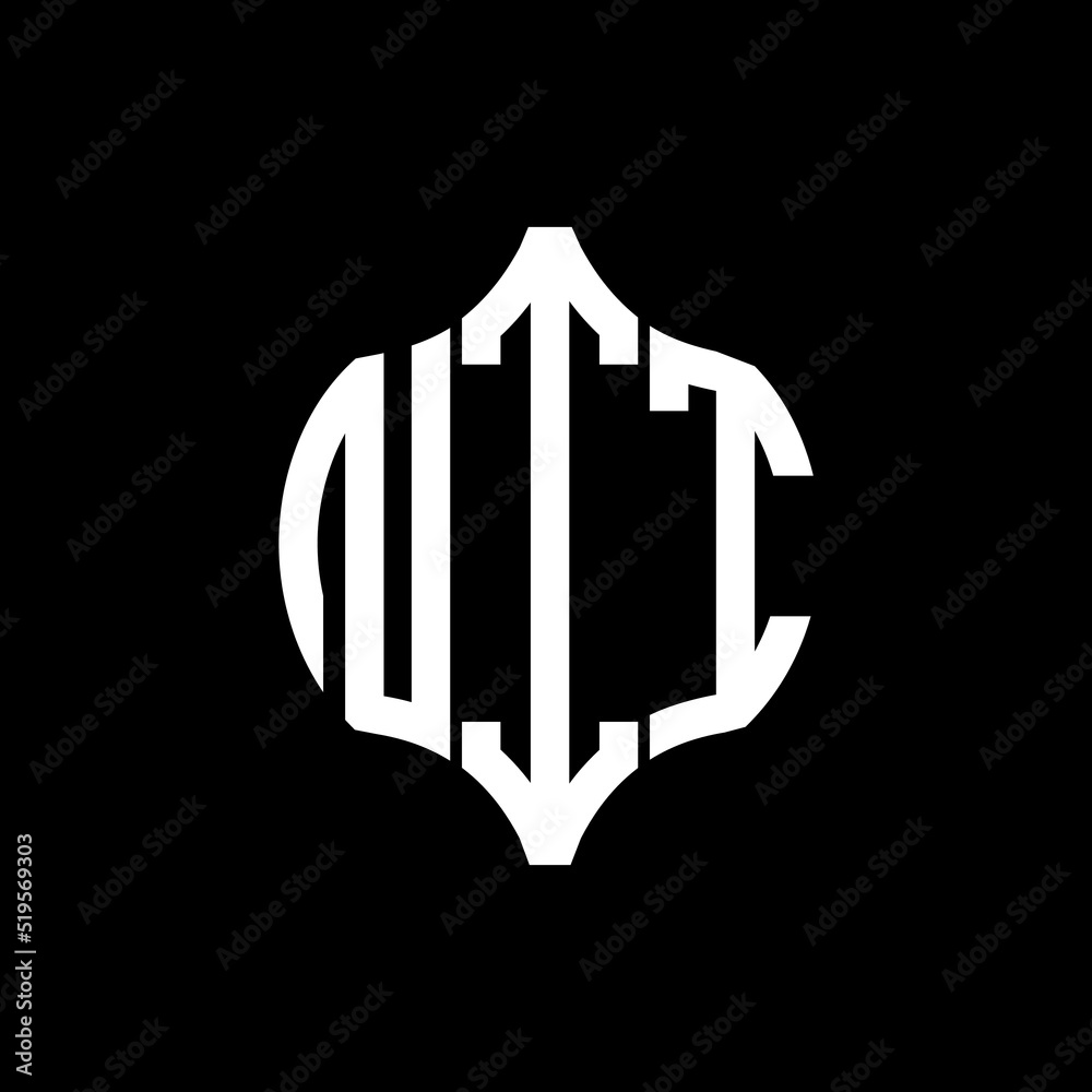 NIT letter logo. NIT best black background vector image. NIT Monogram ...