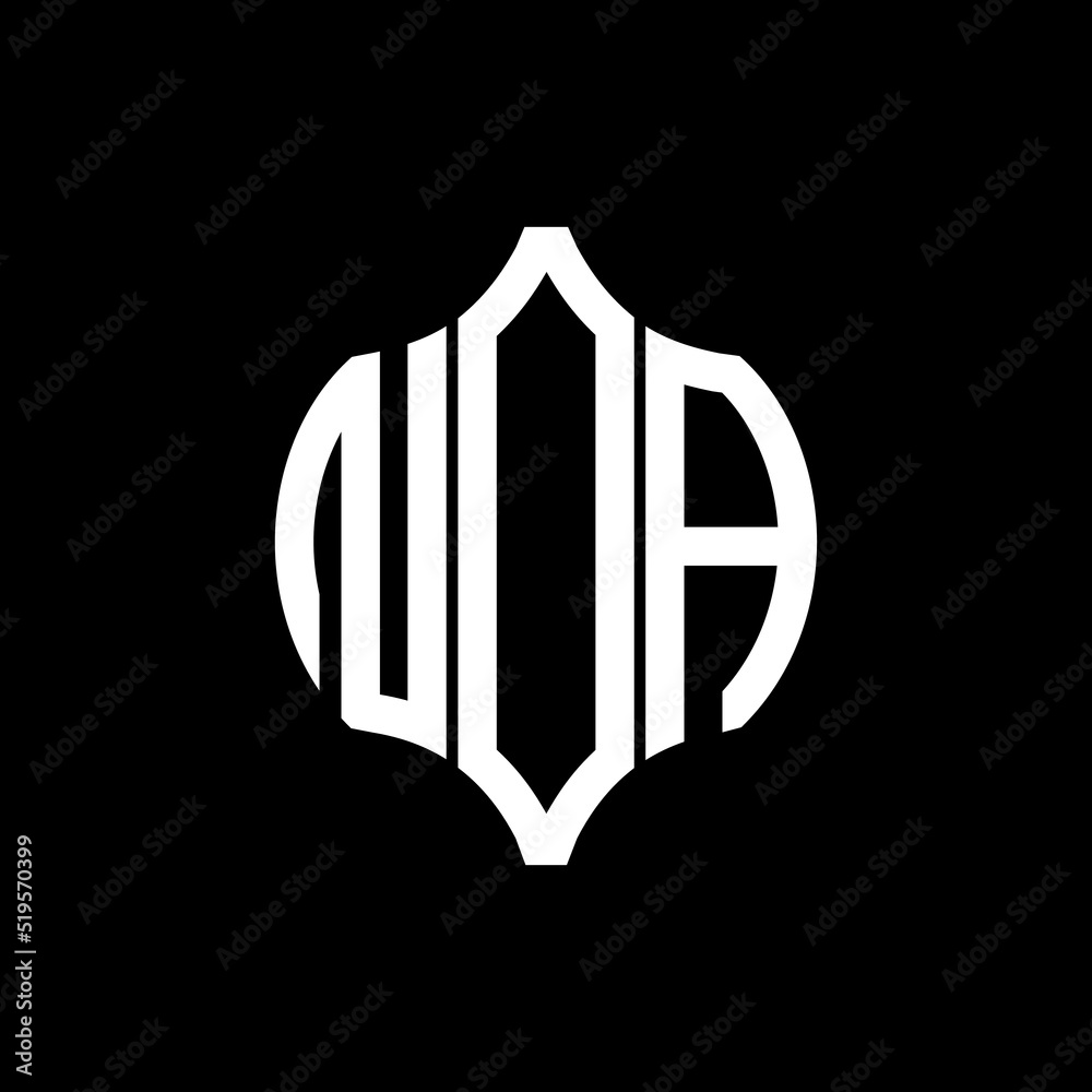 NOA letter logo. NOA best black background vector image. NOA Monogram ...