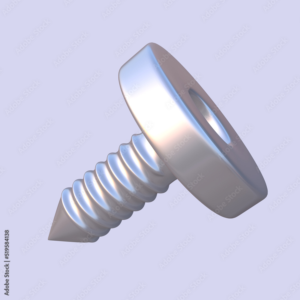 3D Bolt Illustration Render Side View Stock Illustration | Adobe Stock