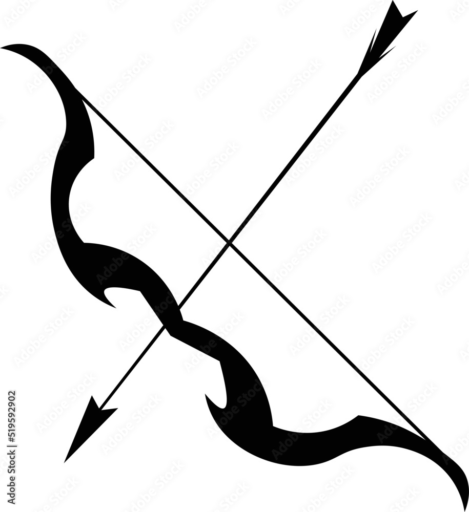 Stockvector Black and White Cartoon Illustration Vector of a Bow and ...