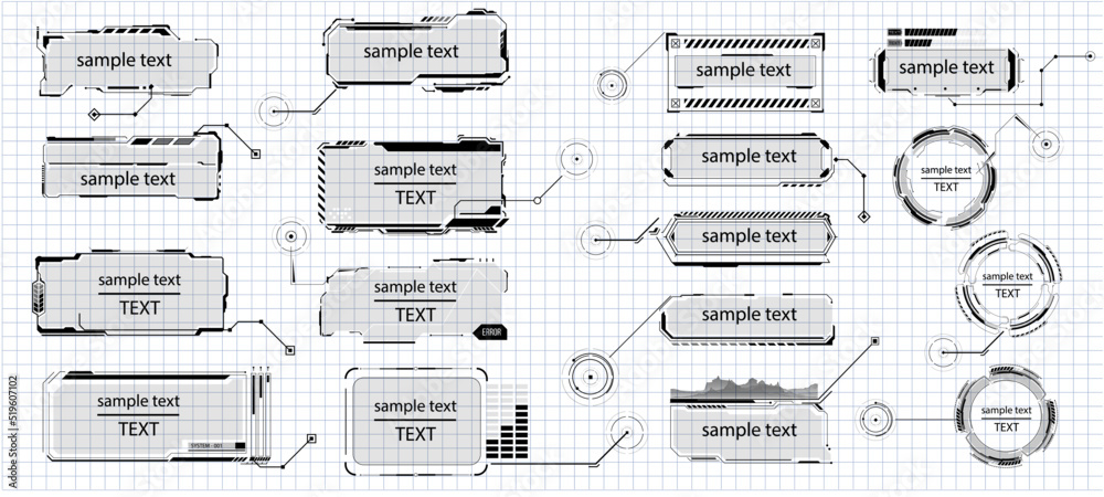 Callouts titles. Callout bar labels, information call box bars, modern ...