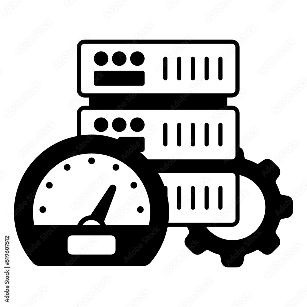 High speed Clusters Vector Icon Design, Cloud Processing Symbol ...