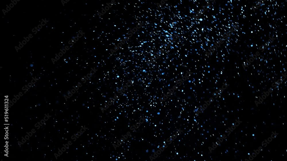 Dust Waves. Particle gold dust flickering on black background. Gold ...