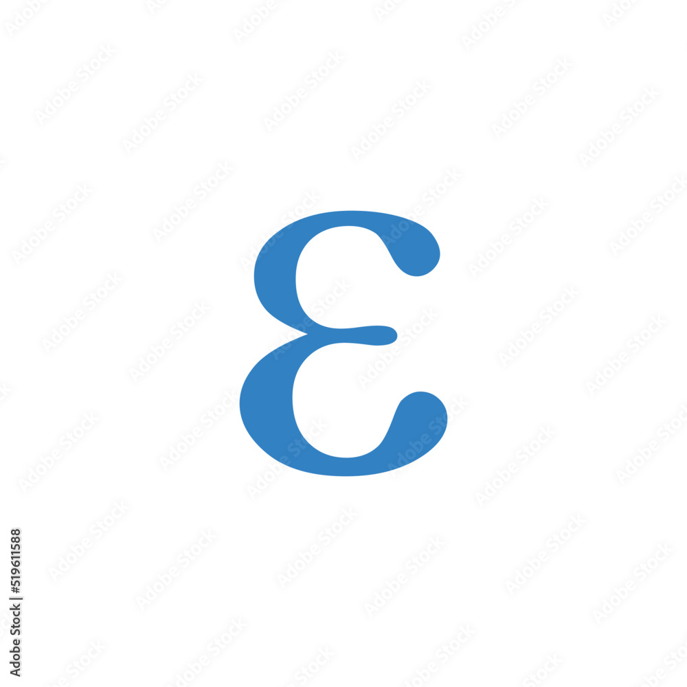 epsilon greek symbol vector illustration isolated on white background ...