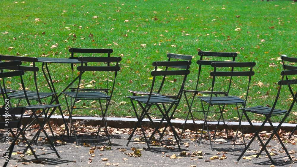 No one sits down on the chairs at Bryant Park amidst the Heat Wave ...