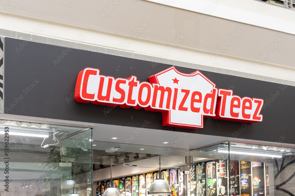 Buffalo, New York, USA - July 23, 2022: A Customized Teez store at a ...