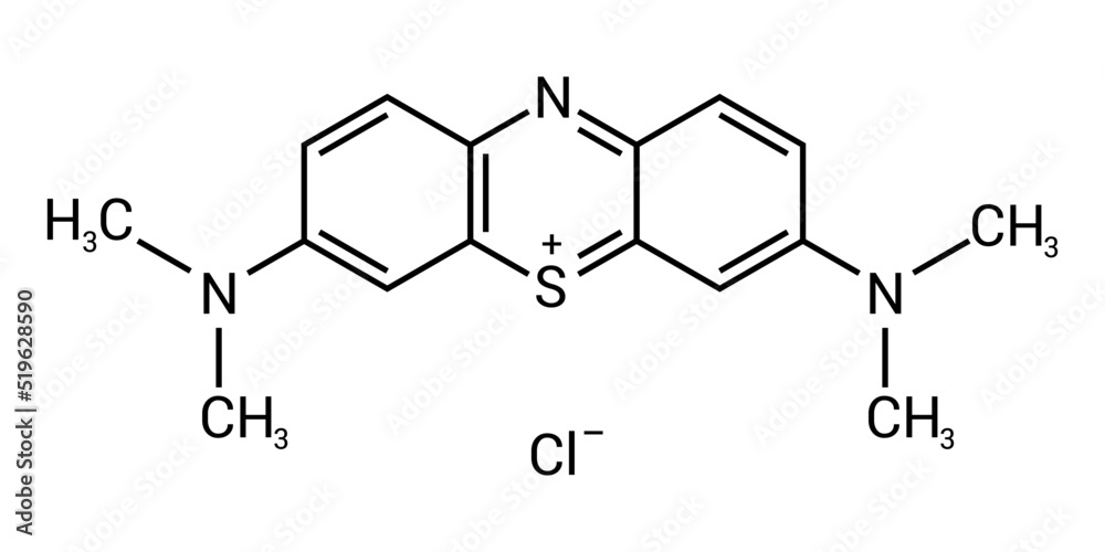 chemical structure of methylene blue Stock Vector | Adobe Stock