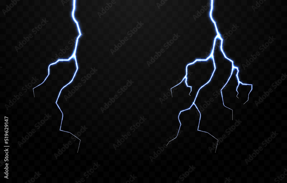 Lightning vector set, lightning png, thunderstorm, lighting, flash ...