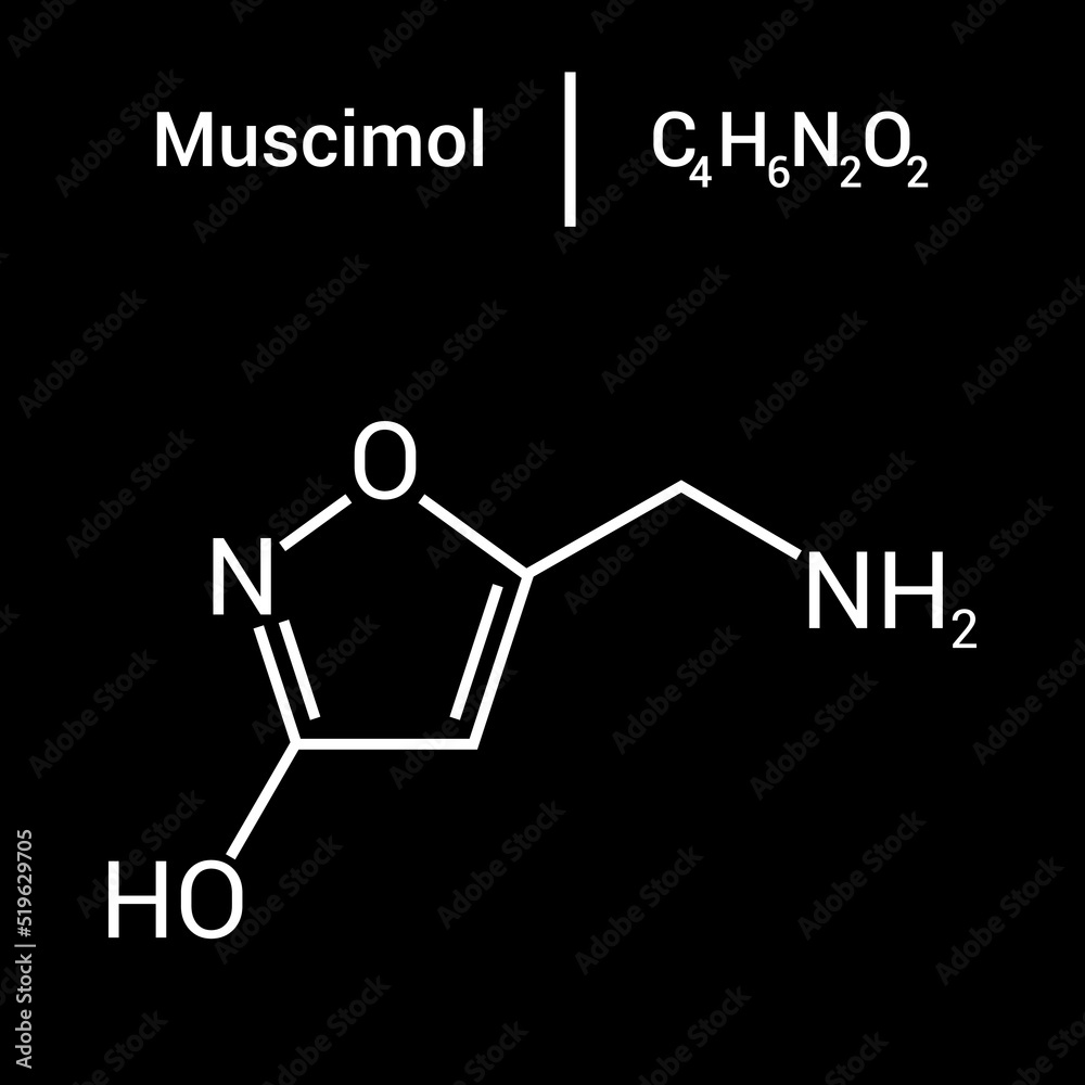 chemical structure of Muscimol (C4H6N2O2) Stock Vector | Adobe Stock