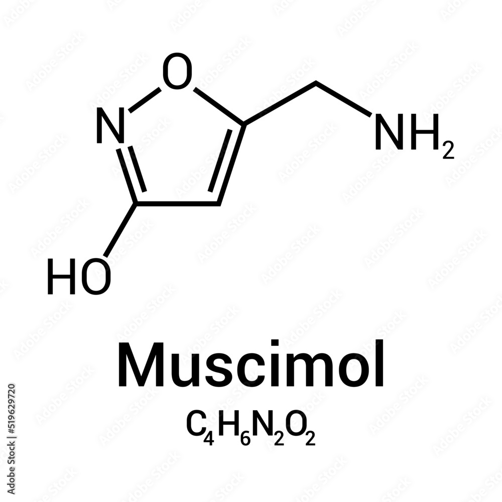 chemical structure of Muscimol (C4H6N2O2) Stock Vector | Adobe Stock