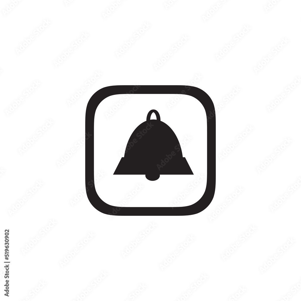 Trendy alarm app icon in flat style isolated on white background. Icon ...