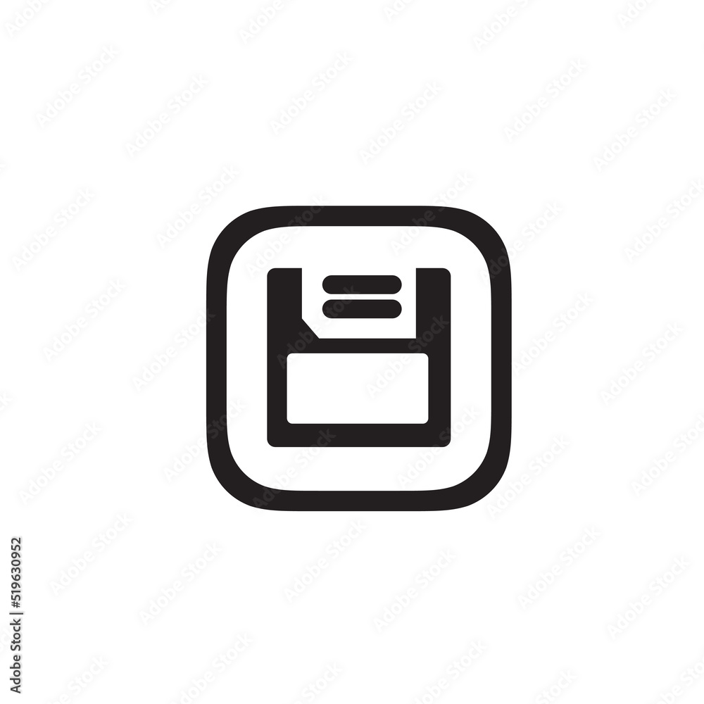 Trendy save app icon in flat style isolated on white background. Icon ...