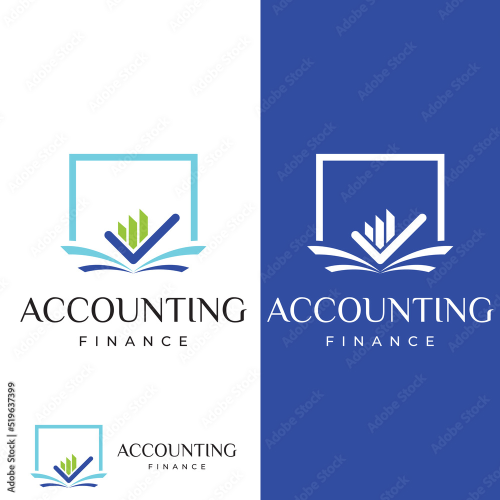 Financial Accounting Logo With Check Mark For Financial Accounting