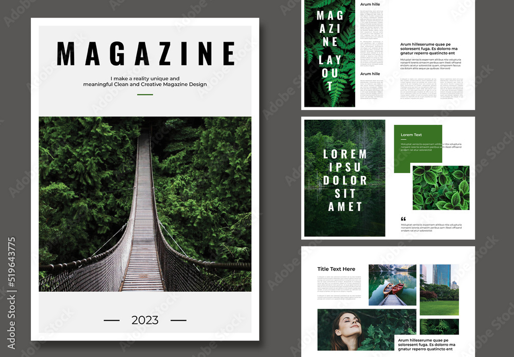 Magazine Layout Stock Template | Adobe Stock