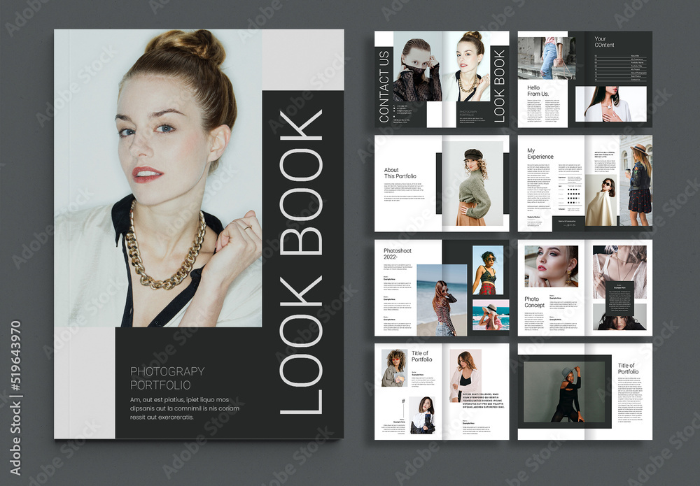 Lookbook Portfolio Layout Stock Template | Adobe Stock