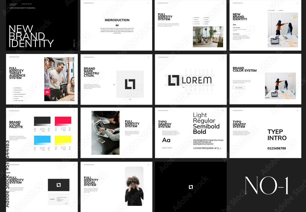 Brand Guidelines Layout Stock Template | Adobe Stock