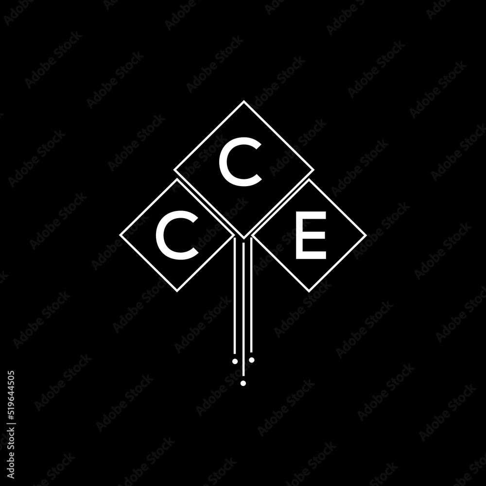 CCE letter logo design with Black background in illustrator, CCE vector ...