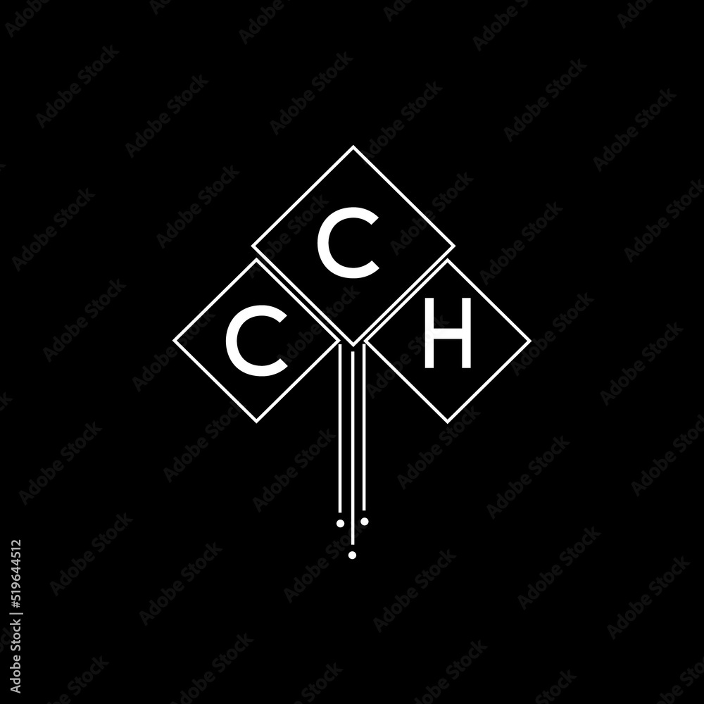 CCH letter logo design with Black background in illustrator, CCH vector ...