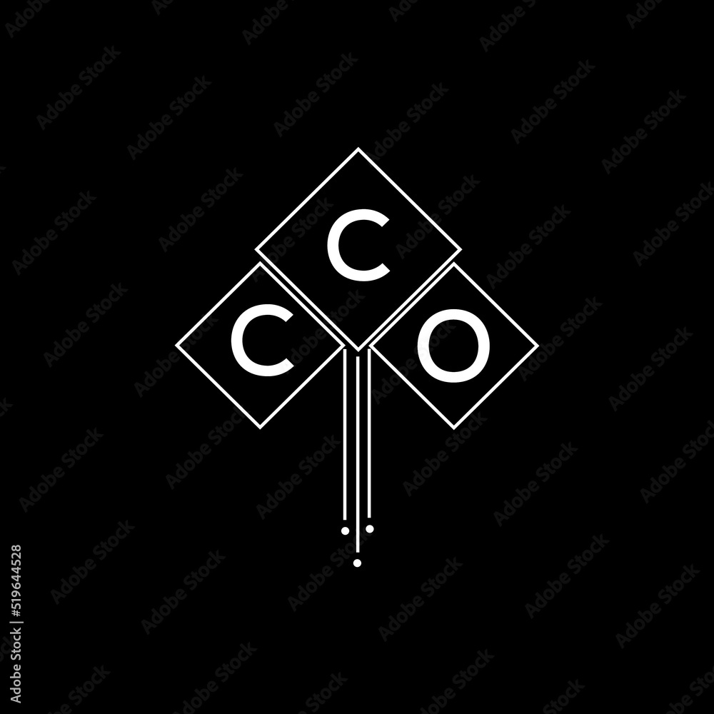 CCO letter logo design with Black background in illustrator, CCO vector ...