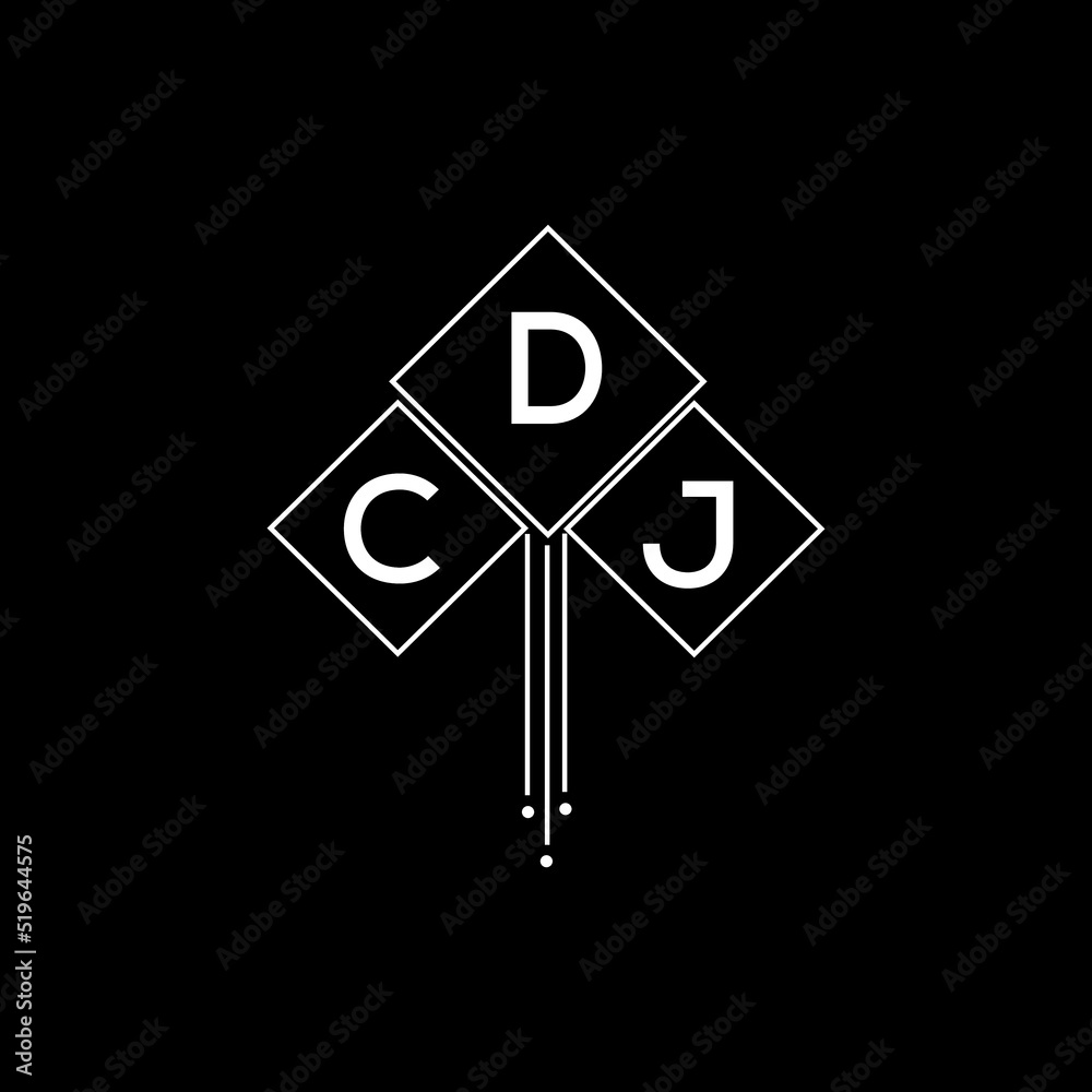 CDJ letter logo design with white background in illustrator, CDJ vector ...