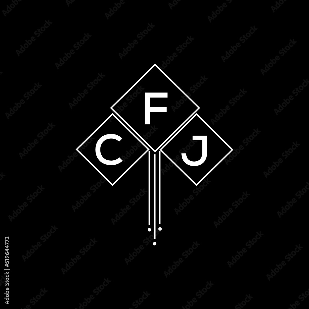 CFJ letter logo design with white background in illustrator, CFJ vector ...