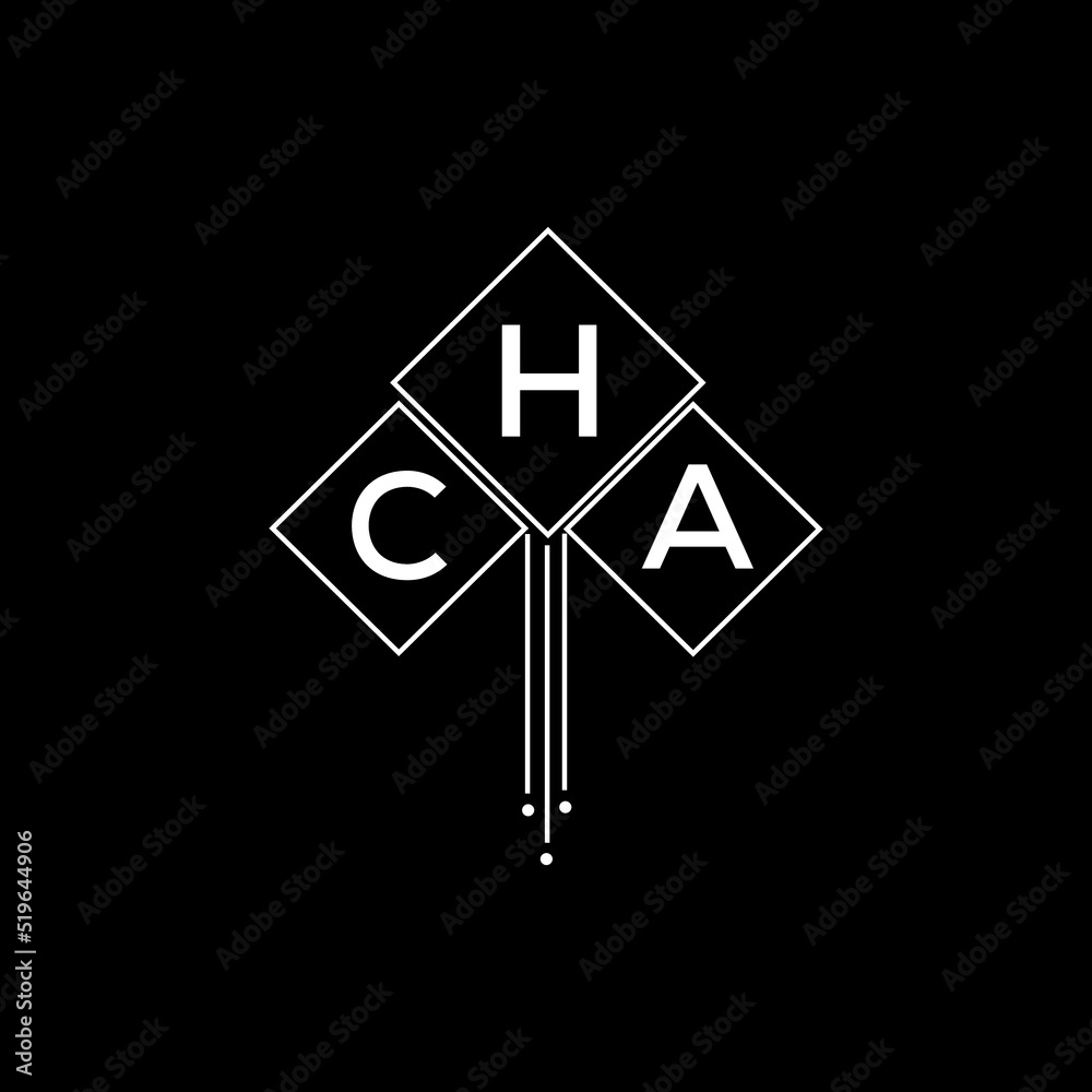 CHA letter logo design with white background in illustrator, CHA vector ...